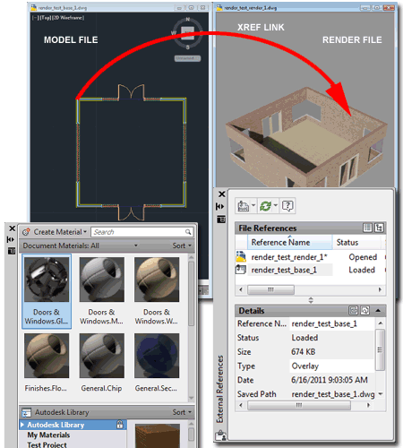 AutoCAD Architecture Render Materials and Xrefs