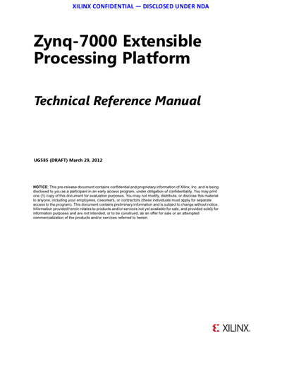 Technical Writer, Xilinx Zynq-7000 FPGA ARM Cortex-9 Manual Technical Writer, Xilinx Zynq-7000 FPGA ARM Cortex-9 Manual