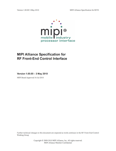 Technical Writer, MIPI Specification for RF Front-End (RFFE) Technical Writer, MIPI Specification for RF Front-End (RFFE)